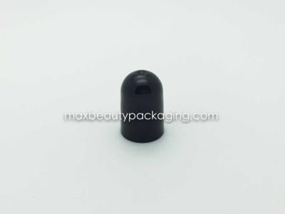 China N1009 bullet shape nail polish cap nail polish packaging plastic cap shiny black small cap uv coating available for sale