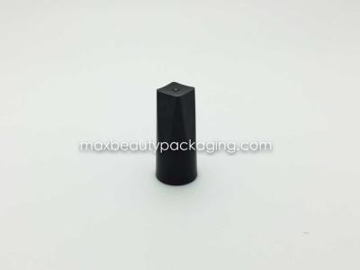 China N1014 nail polish cap nail polish packaging plastic cap UV matte black cap uv coating color available flat brush for sale