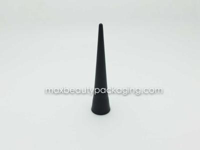 China N1016 long concial shape nail polish cap nail polish packaging plastic cap black injection magic wand cap uv coating for sale