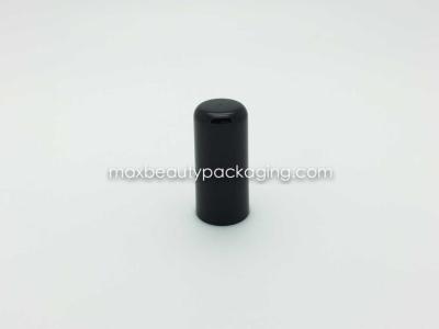 China N1018 long straight nail polish cap nail polish packaging plastic cap shiny black injection cap flat brush for sale