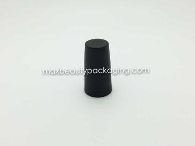China N1074 matte black injection nail polish cap nail polish packaging double cap outer/inner cap uv coating color available for sale