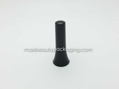 China N1078 shiny black injection nail polish cap nail polish packaging uv coating finish available flat brush plastic cap for sale