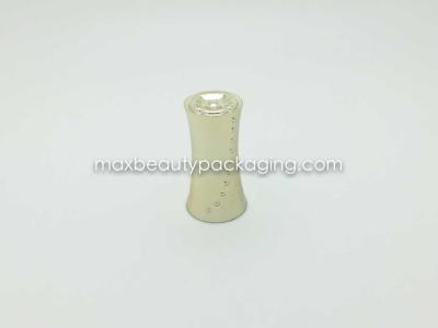 China N2016 uv metallic gold coating finish nail polish cap nail polish packaging shiny gold cap plastic cap for sale