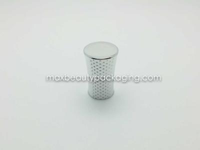 China N2020 uv metalized silver color coating finish nail polish cap nail polish packaging double cap flat brush plastic cap for sale