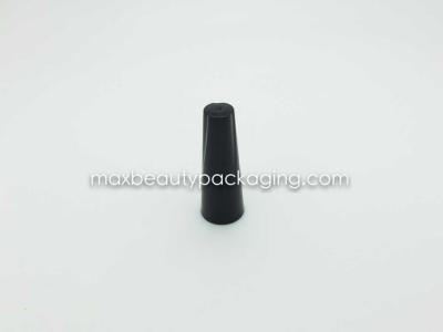 China N2027 uv matte black nail polish cap nail polish packaging cone-shape single cap uv coating color available flat brush for sale