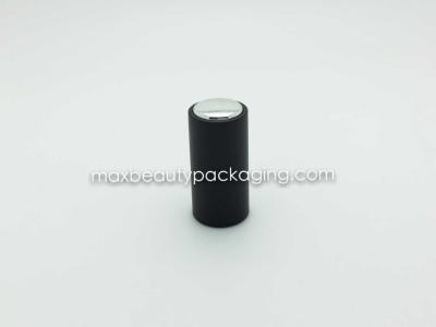 China N2030 shiny black finish nail polish cap with silver top nail polish packaging plastic cap flat brush uv coating colors for sale