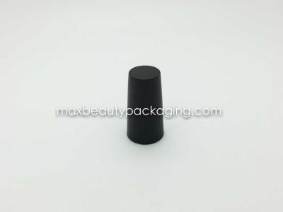 China N2033 uv coating glossy black nail polish cap nail polish packaging pp injection black outer inner cap flat brush for sale