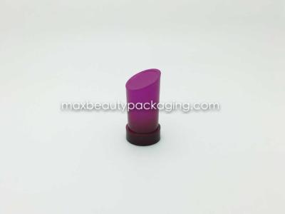 China N2037 uv coating gradient pink color finish nail polish cap nail polish packaging double cap flat brush plastic cap for sale