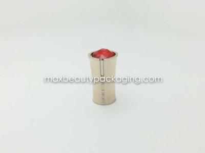 China N2038 uv shiny gold coating finish nail polish cap with diamond nail polish packaging double cap uv coating available for sale