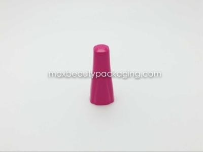 China N2040 uv pink color coating finish nail polish cap nail polish packaging double cap plastic cap flat brush for sale
