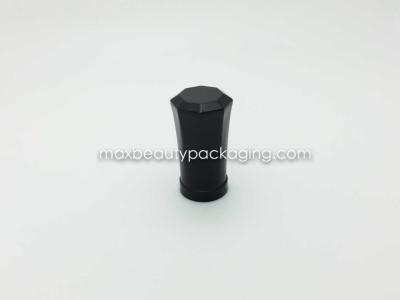 China N-2042 UV matte black coating finish nail polish cap nail polish packaging double cap plastic cap flat brush for sale