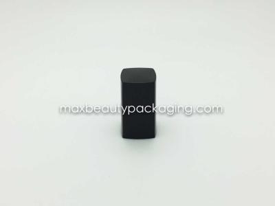 China N2072 pp injection black square nail polish cap nail polish packaging double cap uv coating available flat brush for sale