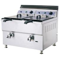 China Counter Top Gas Deep Fryer with Stainless Steel Body Commercial Deep Fryer for sale