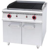 China Restaurant Commercial Kitchen Grill Stainless Steel Gas Lava Rock Grill for sale