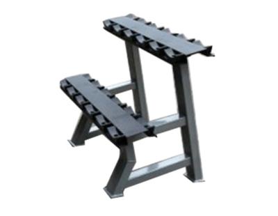 China 2 tier dumbbell rack, 2 tier dumbbell rack with saddles, 2 tier dumbbell weight rack for sale