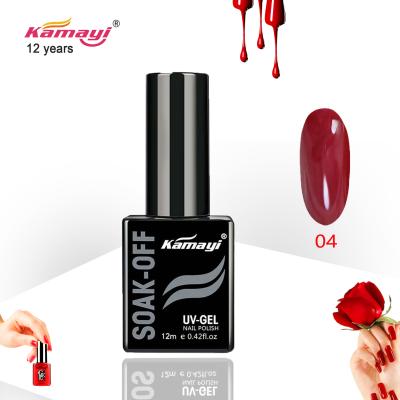 China 8ML / 12ML / 15ML Dark Red 3 In 1 One Step Gel Nail Polish for sale