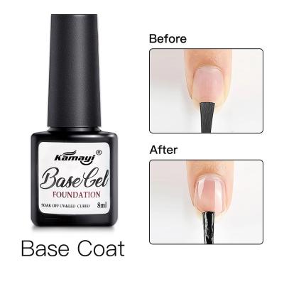 China Non Toxic OEM ODM Matt 7.5ML Clear Base Coat Gel Polish for sale