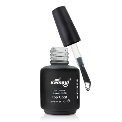 China Matte Top Coat UV Gel Polish Transparent 12ml Top Coat Gel Polish for sale