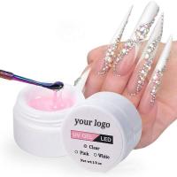 China Private Label 200g Glassy No Brun UV Builder Gel Nail Polish for sale