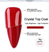 China Color Retention Stain Resistance 12ml Nail Top Coat Gel for sale