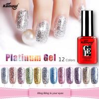 China UV LED Lacquer Soak Off Bling Platinum Gel Nails for sale