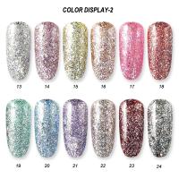 China OEM ODM Glitter Platinum  Easy Soak Off  UV Gel Nail Polish for sale
