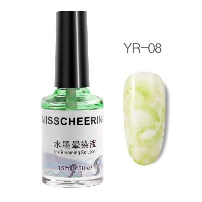 China 15ml Marble Liquid Gel Nail Polish Blossom Effect UV Gel Polish for sale