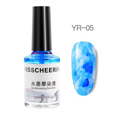 China Natural Resin Easily Soak Off Blooming Gel Nails 12 Colors Marble Ink for sale
