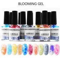 China 15ml Marble Liquid Gel Nail Polish Blossom Effect UV Gel Polish for sale
