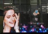 China Ultra Slim Transparent LED Screen 3.9-7.8mm Pitch 75% Transparency for Glass Wall Store Advertising for sale