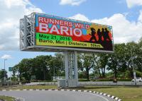 China P8mm Outdoor Billboard LED Display 6500nits 16bit Gray Level Cold Steel Cabinet for sale
