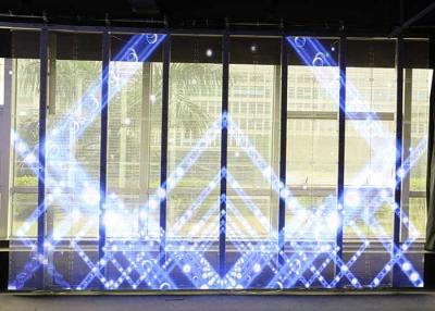 China 1/6 Scan Indoor Fixed LED Display Magic Window Transparent Glass Led Screen for sale