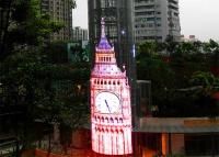 China Super Slim Transparent Flexible Led Display , Cylinder / Circle Led Screen Static Driving for sale