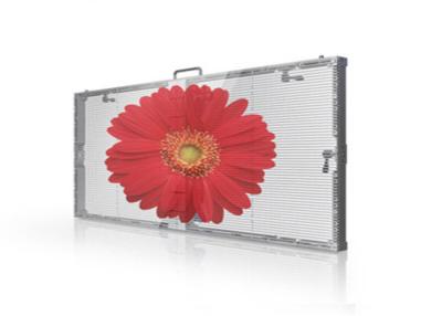 China P3.75 Transparent LED Screen 3mm Thin Indoor Glass Wall Display 6000nits 200W for sale