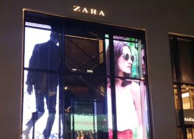 China P5 Transparent LED Screen 5500 nits High Brightness Glass Video Wall for Shopping Mall for sale