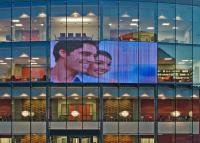 China P5 Transparent LED Screen 5500 nits High Brightness Glass Video Wall for Shopping Mall for sale