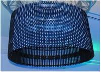 China Outdoor LED Curtain Display 25x35mm Pitch 6500nits High Transparency Media Facade for sale