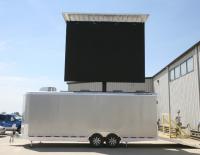China HD LED Advertising Trailer , Mobile Led Display Screen With Lifting System for sale