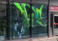 China Lightweight P10.4 Transparent LED Screen 100x50cm Panel for Media Facade 11kg/sqm 5500nits for sale