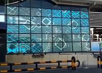 China P3.91 5500nits Transparent LED Screen 100x50cm Panel for Media Facade for sale