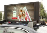 China High Resolution Outdoor Fixed LED Display 384x128p Waterproof Taxi Roof Panel 5000nit for sale