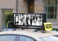 China High Resolution Outdoor Fixed LED Display 384x128p Waterproof Taxi Roof Panel 5000nit for sale