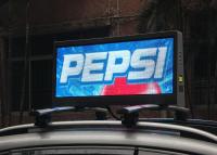 China Outdoor Fixed LED Display 384x128px Taxi Top Screen Waterproof 5000nit for sale