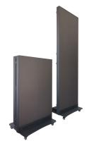 China Foldable LED Poster with Aluminum Panel and Wheel Base for Indoor Advertising Display Kiosk for sale