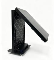 China Foldable LED Poster with Aluminum Panel and Wheel Base for Indoor Advertising Display Kiosk for sale