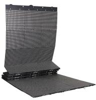 China Space Saving LED Foldable Display Screen 6mm 12mm Pitch Hanging Stacking Attaching for sale