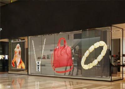 China Hidden Cable Transparent LED Screens Wide Viewing Angle P3.9-7.8 Rear Servicing for sale
