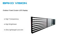 China 10000nits IP67 P15.625 Led Curtain Display Panel for Media facade for sale
