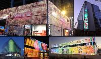 China 1R1G1B Pixel LED Curtain Display 80% Transparency Outdoor Fixed Installation for sale
