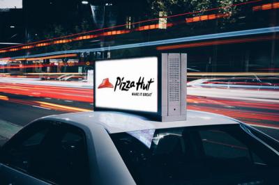 China 5mm Pixel Pitch Taxi Top LED Display Screen 960x320mm Outdoor Waterproof High Brightness 5500nits for sale